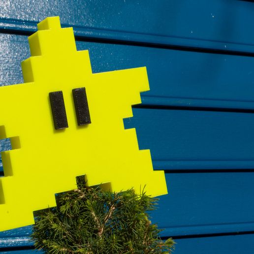 Free 3D file Super Mario Bros. Pixel Star Tree Topper ⭐ ・3D printing ...