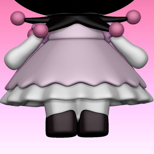 👗 Kuromi con vestido de SANRIO・Archivo STL para Impresión 3D・Cults