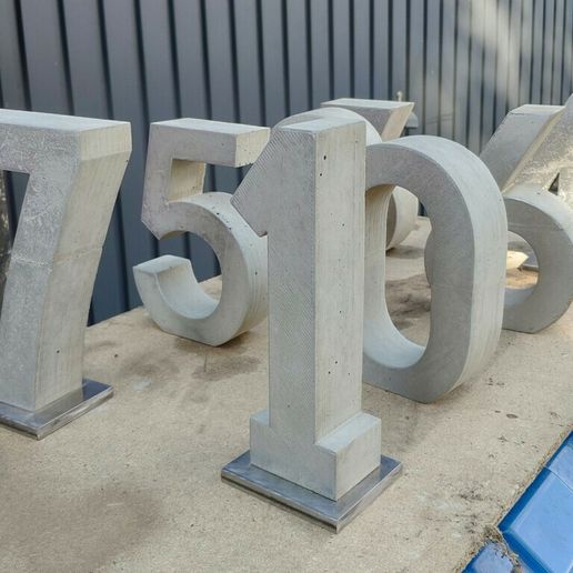 🔢 Concrete numbers (molds for casting) 0-8・ STL File for ・Cults