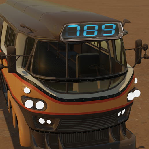 🚌 Fallout 4-76 Pre war Bus Rework・ STL File for 3D printing・Cults