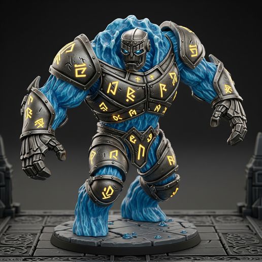 🚰 Water golem and runic steel・Free OBJ File for 3D printing・Cults