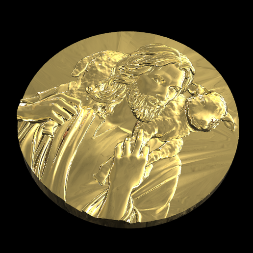 STL file The good shepherd medal 🏅 (OBJ)・3D print design to download・Cults