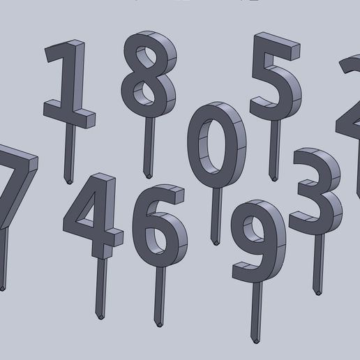 STL file Birthday cake numbers 🎂 ・Model to download and 3D print・Cults