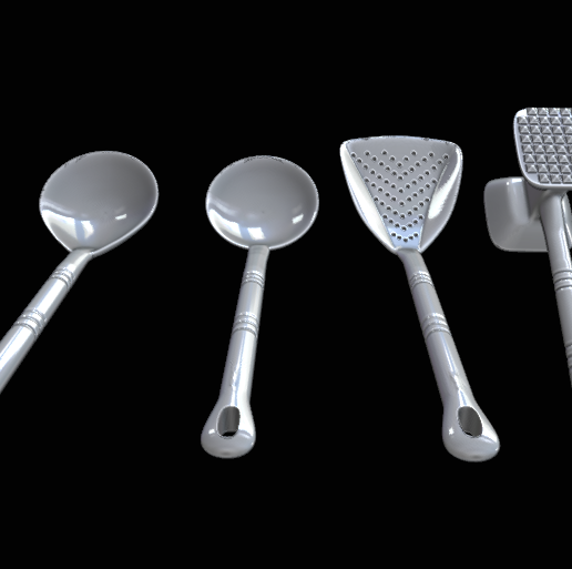 Free STL file Set of Utensils 🏠 ・Object to download and to 3D print・Cults