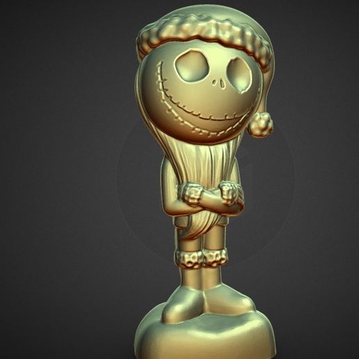 OBJ file Santa Jack Skellington with hollowed for usb 🎅 ・3D printer ...