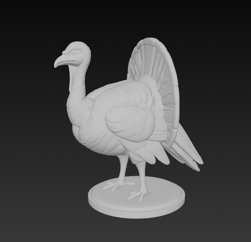 🦃 Resting Turkey STL – Realistic Sitting Turkey 3D Model for Printing ...
