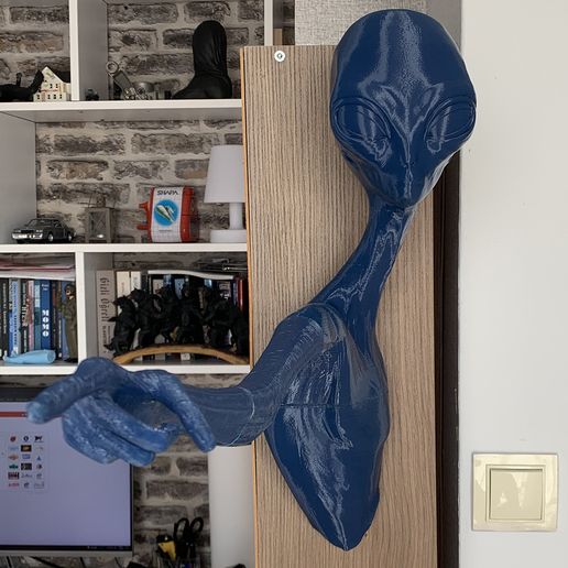 👽 Alien Wall Bust・ STL File for 3D printing・Cults