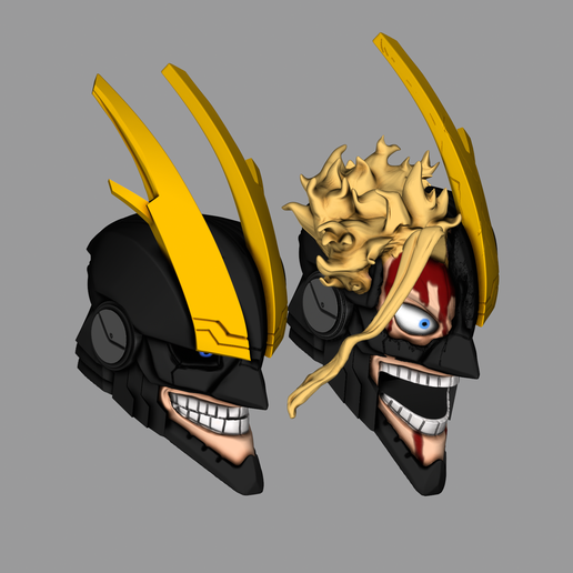 🗿 Armored All Might Action Figure Heads My Hero Academia・ STL File for ...