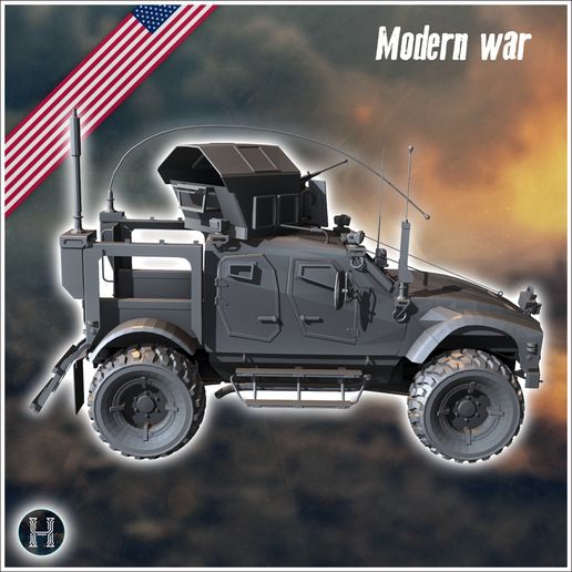 🗺️ Oshkosh M-ATV mine-resistant ambush protected (MRAP) US vehicle ...