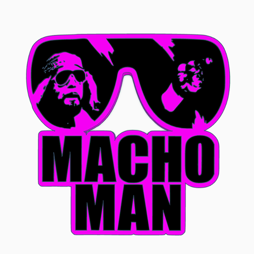 👨 MACHO MAN RANDY SAVAGE (WWE) Logo Display by MANIACMANCAVE3D・ STL ...