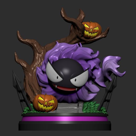 🐉 Pokemon - Gastly, Haunter and Gengar Figure・ STL File for ・Cults