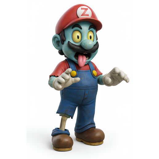 🧟 Zombie Super Mario Parody toy・ STL File for 3D printing・Cults