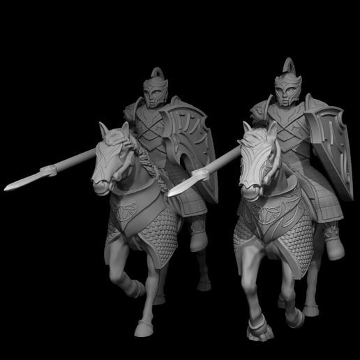 🧝 Highborn Lancers・Free 3D File for 3D printing・Cults