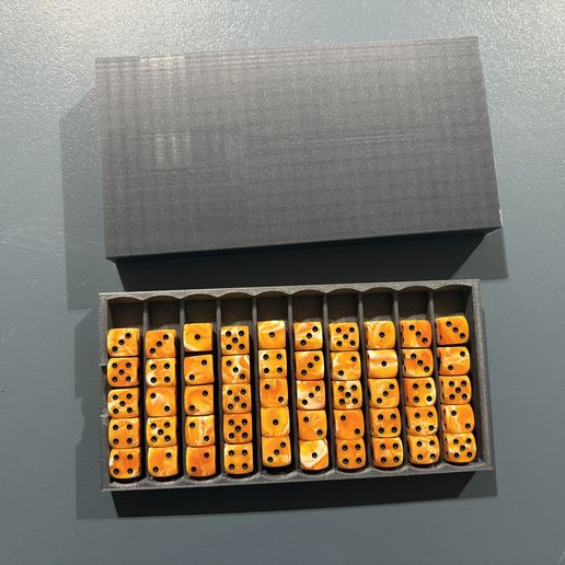 🎲 16mm Dice Organizer w/ Case・ STL File for 3D printing・Cults