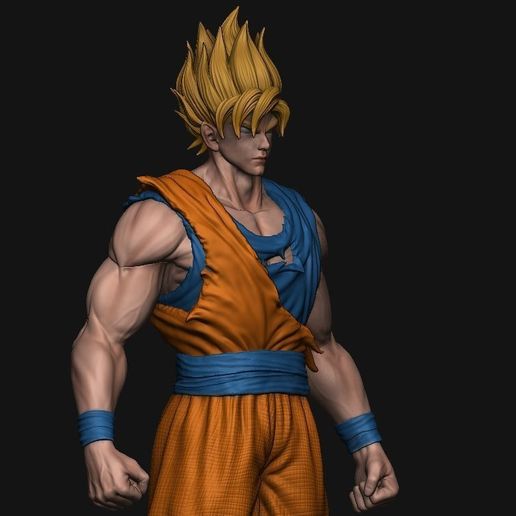 STL file GOKU super saiyan v2 - Dragonball Super 🐉 ・3D print model to ...