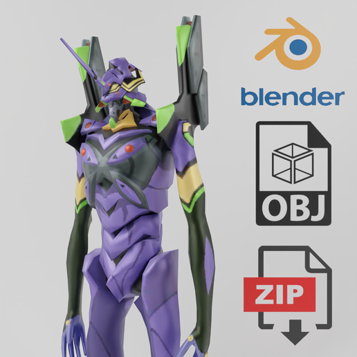 🎲 Evangelion EVA Unit 13 Textured Lowpoly・ OBJ File for ・Cults