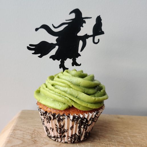 STL file HALLOWEEN WITCH CUPCAKE TOPPER 🎃 ・Model to download and 3D ...