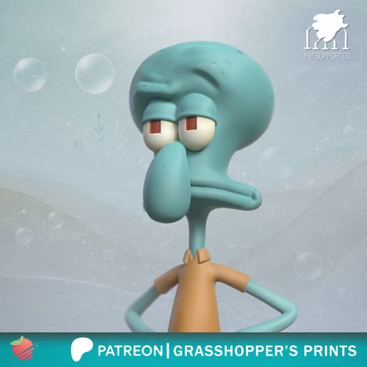 STL file Squidward Tentacles Fanart 🧽 (OBJ)・3D print object to download ...