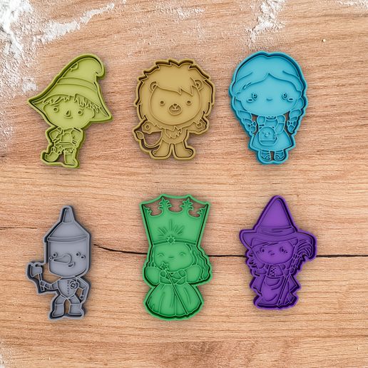 STL file 6 cookie cutter set from Wizard of Oz 🍪 ・3D print design to ...
