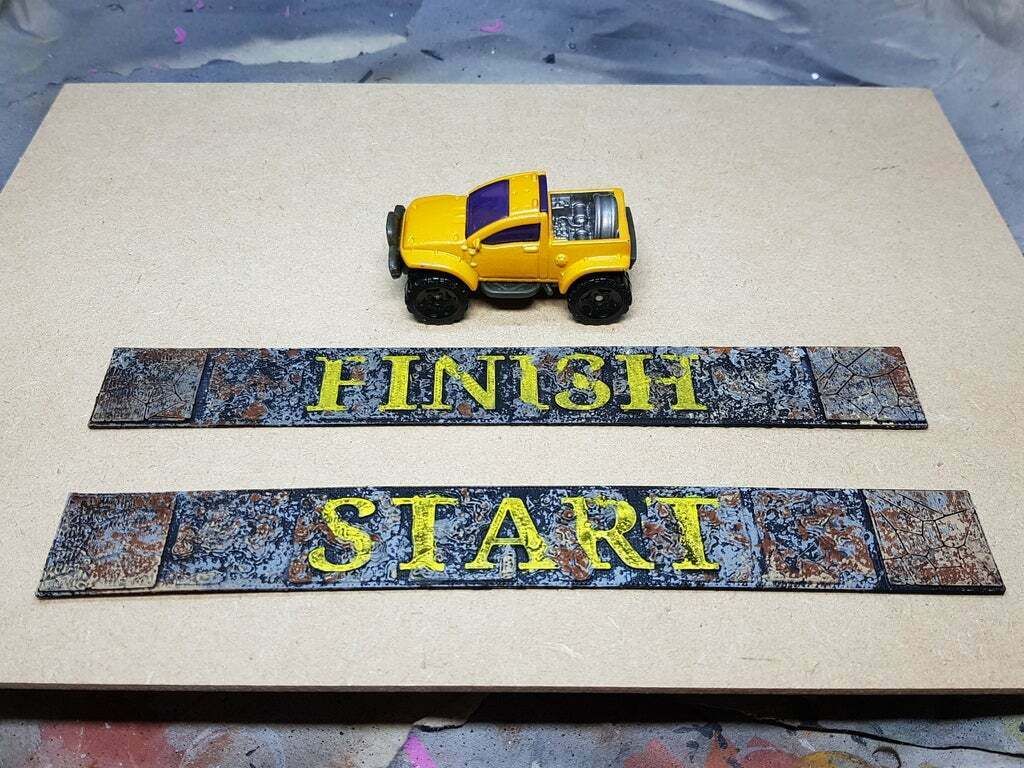 Descargar archivo STL gratis Líneas de salida y llegada de Gaslands • Modelo para la impresora ...