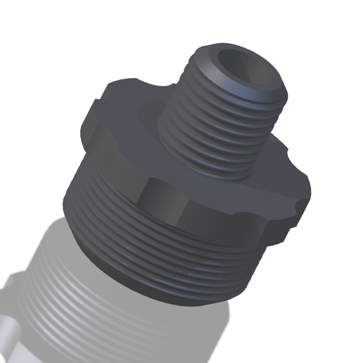 🔫 Moderator adapter M24x1mm .22 cal・Free STL File for 3D printing・Cults