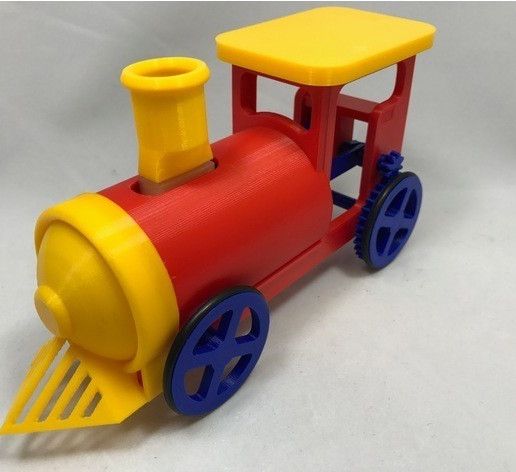 Balloon Powered Single Cylinder Air Engine Toy Train - Cults3D 3D Model ...