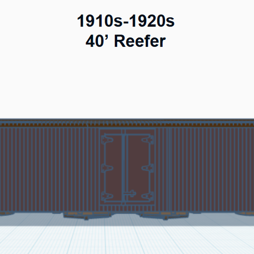 🚆 40' Reefer (HO SCALE)・Free 3D File for ・Cults