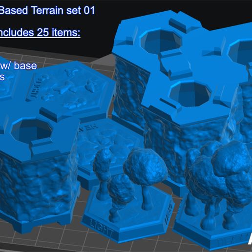 3D file Just another Hex-based Terrain set - 01 ♟ ・Model to download ...