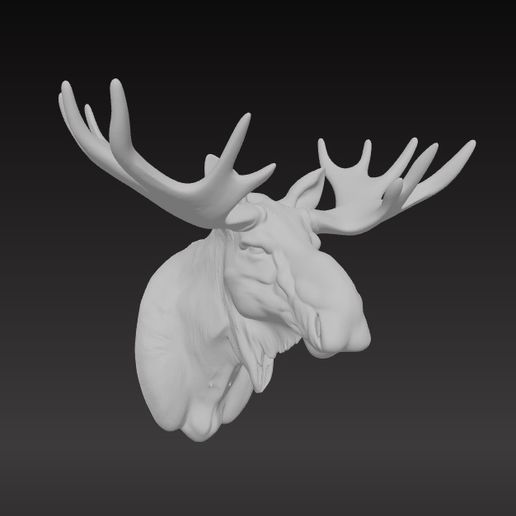 👤 Elk head・ STL File for 3D printing・Cults