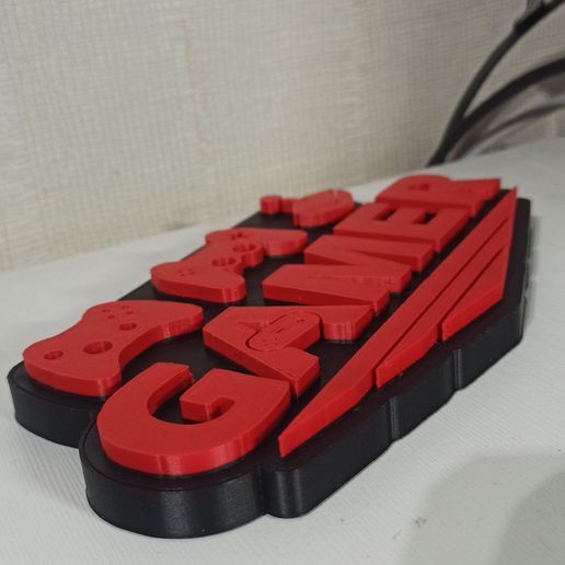Free STL file Gamer Logo ( EASY PRINT ) 🦸 ・3D printer design to ...