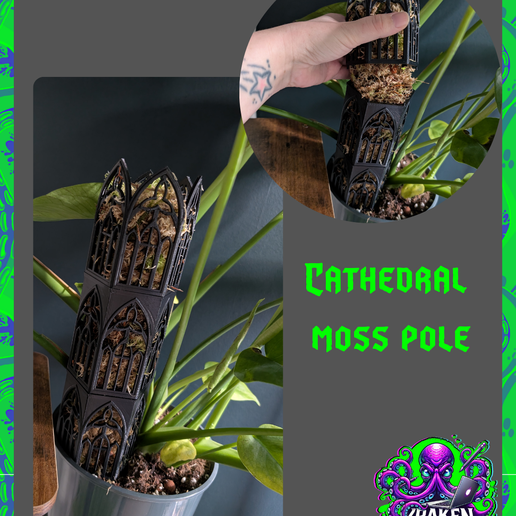🌳 Cathedral Moss Pole・ 3D File for 3D printing・Cults