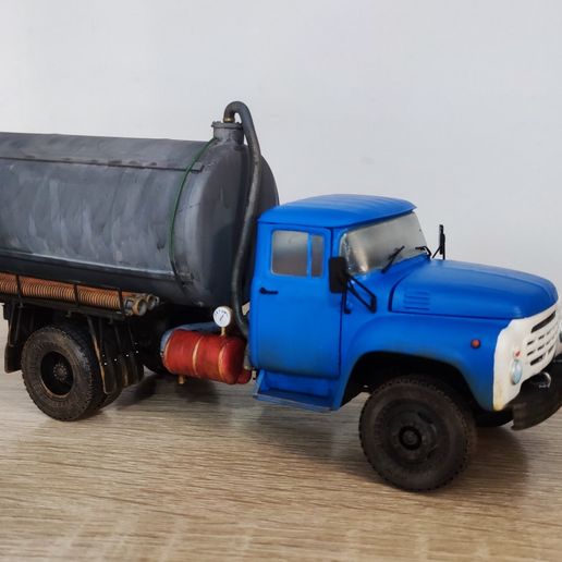 Бесплатный 3D файл zil 130 sewer truck 🚚 ・Шаблон для 3D-печати для загрузки・Cults