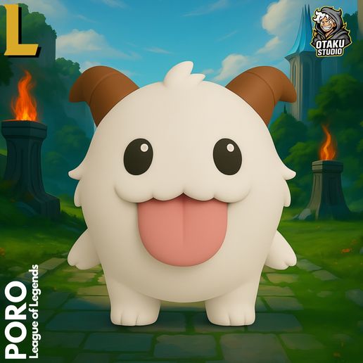 🎨 Poro - League of Legends Fan Art Modelo 3D・Archivo STL Gratis para ...