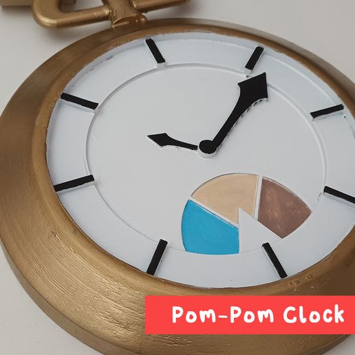 🕰️ Pom-Pom Clock・ 3D File for 3D printing・Cults