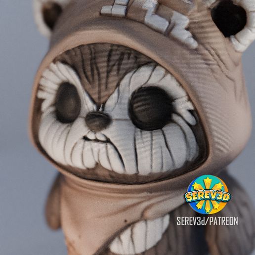 ⭐ Mini Ewok - Star Wars Figurine - 3D Print STL/3MF・ STL File for ・Cults