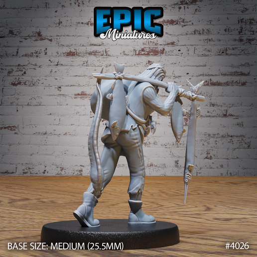 3D file Villager Fisher Catch ‧ DnD Miniature ‧ Tabletop Miniatures ...