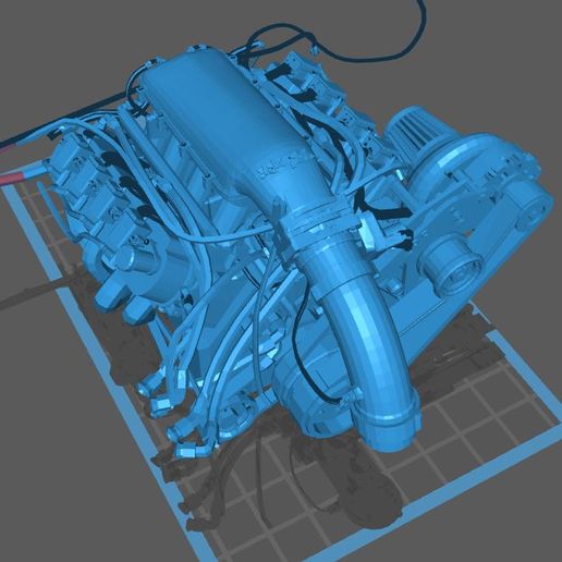 🚁 LS1 Holley Supercharger RC Engine Bay model・ STL File for 3D printing ...