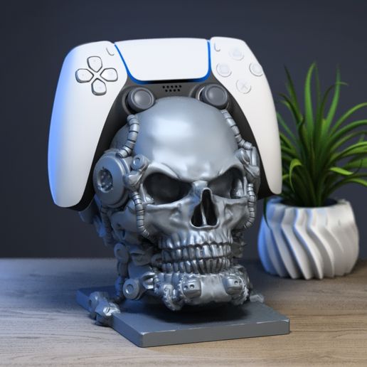 🤖 Robot skull Ps5 controller stand, Robot skull head ps5controller ...