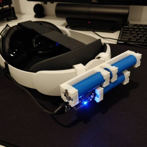 🔋 DIY battery pack for Quest 2 (Elite Strap mount)・Free 3D File for ・Cults