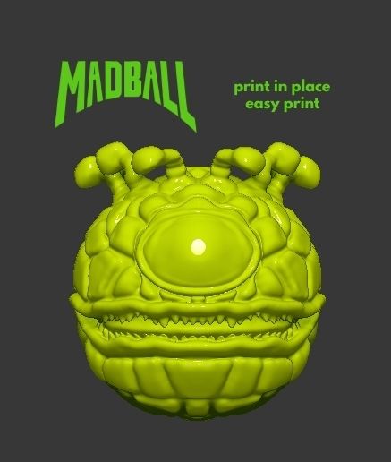 STL file MADBALLS - MADBALL- EYESCARY BALL 🐉 (OBJ)・3D printer model to ...