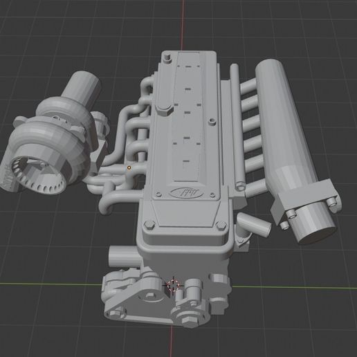 🚙 Barra turbo engine (1 piece) suit scale models・ STL File for 3D ...