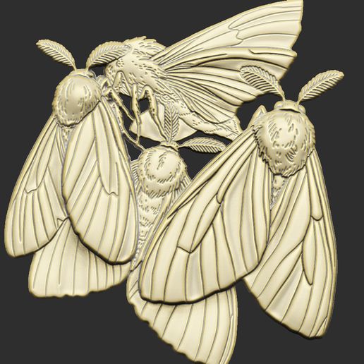 📶 Moth design antenna creature cluster Winged lepidoptera・ STL File for ...