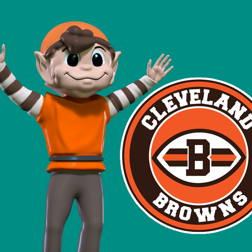 🧝 Brownie The Elf - Cleveland Browns mascot statue - 3d print・ 3D File ...