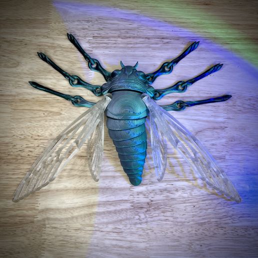 🎃 CICADA PRINT IN PLACE ARTICULATED・Free STL File for ・Cults