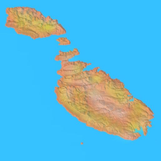 🇲🇹 Malta - High quality 3D model of Malta/Gozo and Fifla island ...
