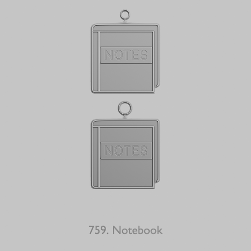 📝 Note Pendant Pack – Original Blend STL Collection 💎・ 3D File for 3D ...