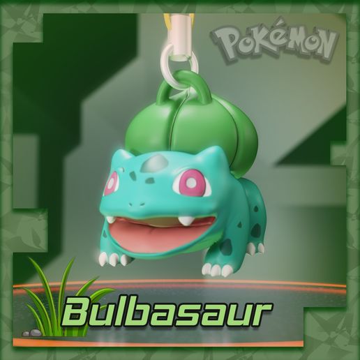Archivo STL Pokemon: Bulbasaur Llavero 🐉 (OBJ y 3MF)・Objeto para ...