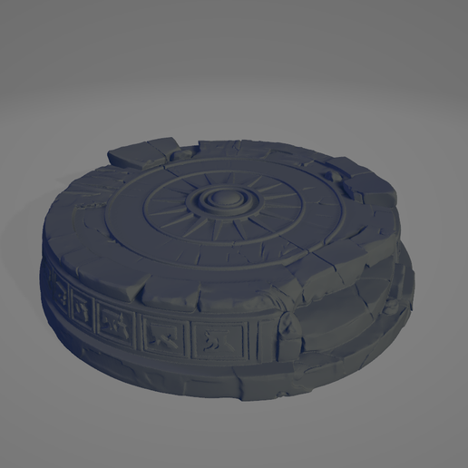 🎲 Base de Piedra Rúnica Antigua - Terreno de Juego de Fantasía - Podio ...