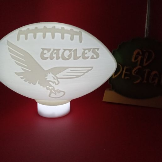 🏈 RETRO Philadelphia Eagles NFL FOOTBALL LIGHT・ STL File for 3D ...