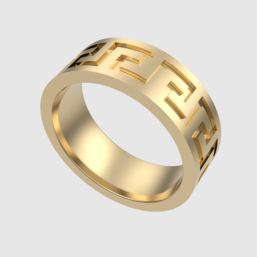 3D file Elegant Meander Greek Ring 3D print 🏛️ ・Template to download ...